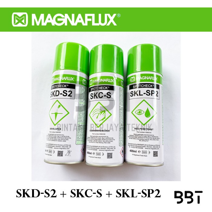 Jual Magnaflux Spotcheck SET Cleaner Developer Red Penetrant | Shopee ...