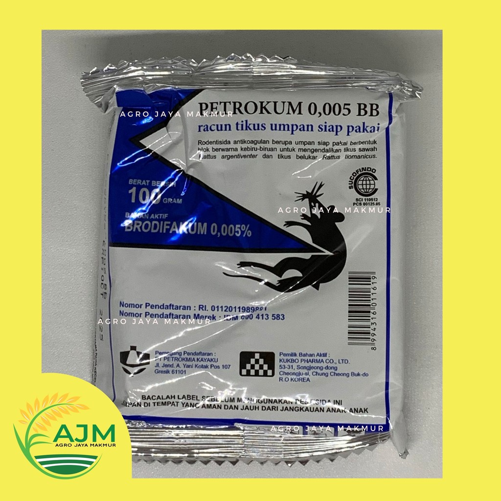 Jual Petrokum 0,005BB 100 gram Rodentisida Racun Pembasmi Tikus ...
