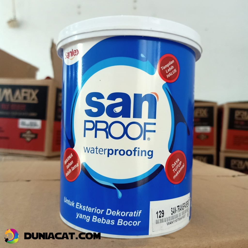 Jual SAN PROOF WATERPROOFING 1KG 129 SAN-TRANSPARENT/CAT PELAPIS ANTI ...