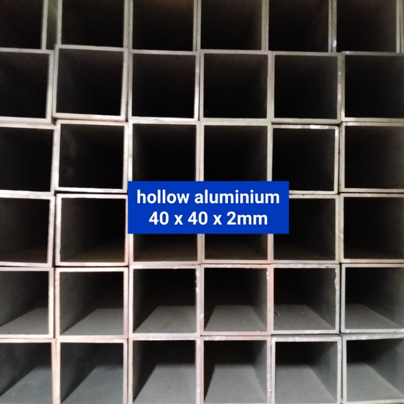Jual Hollow Aluminium 40 x 40 x 2mm / holo alumunium harga per 10cm ...