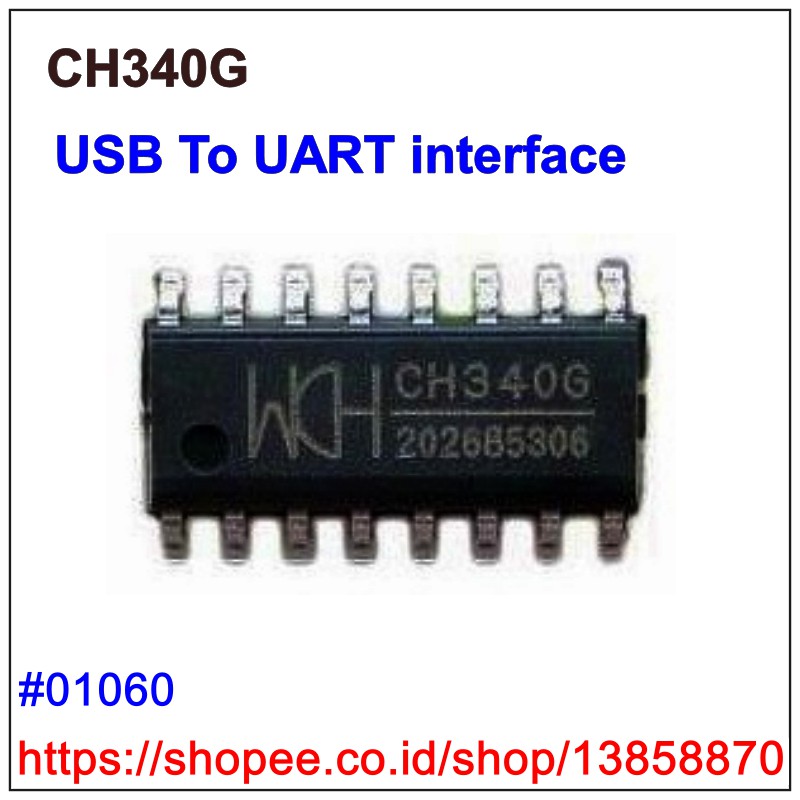 Jual ic CH340G CH340 USB Serial TTL UART Chip SOP-16 Original Arduino Indonesia|Shopee Indonesia