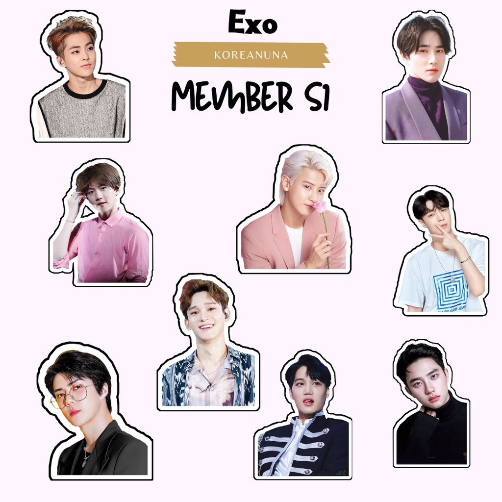 Jual Sticker Kpop Exo Member Anime Chibi Lucu Kartun Aesthetic Stiker ...