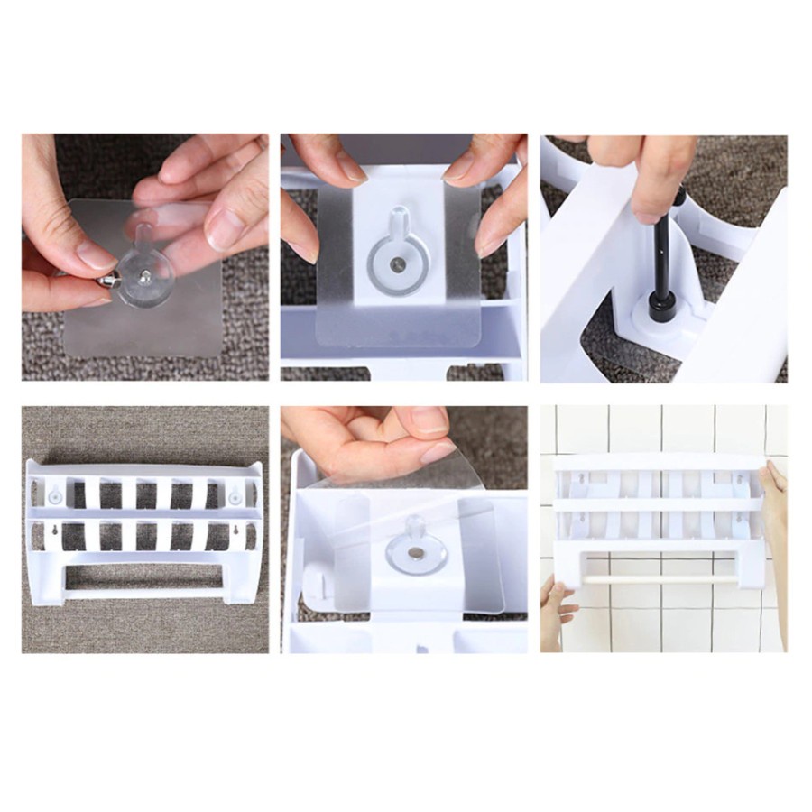 Jual Rak Dapur Dinding Dispenser Tempat Tisu Gulung Roll Plastik Cling ...