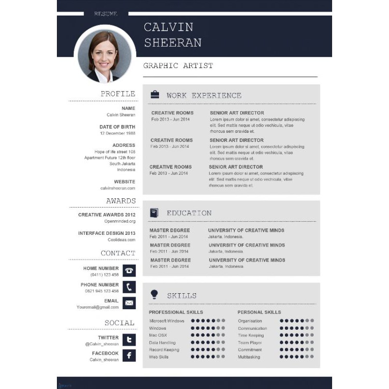Jual (GRATIS ONGKIR) 200+ Template CV ELEGAN dan PROFESIONAL dalam ...