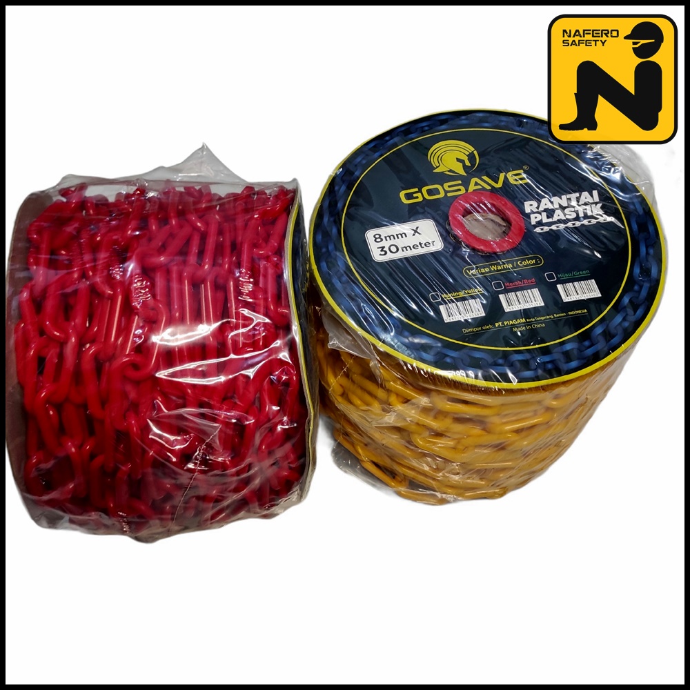 Jual RANTAI PLASTIK SAFETY TRAFFIC CONE 8MM X 30M | Shopee Indonesia