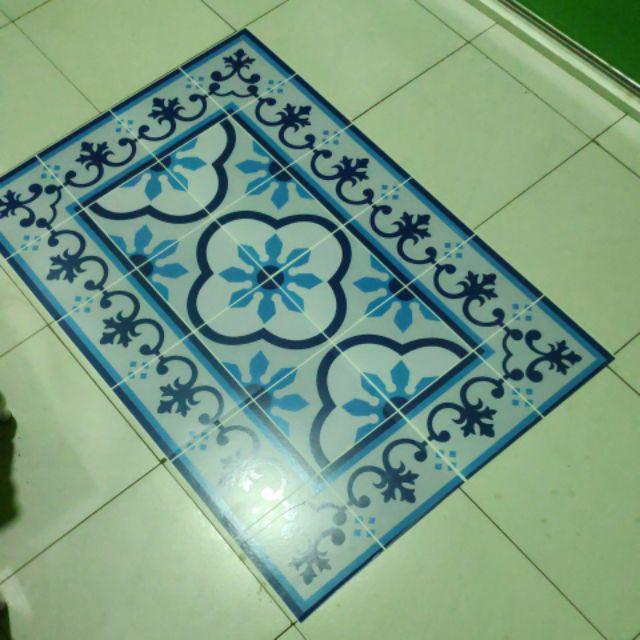 Sticker Lantai Sticker tegel Koentji (display: gabungan beberapa lembar ...