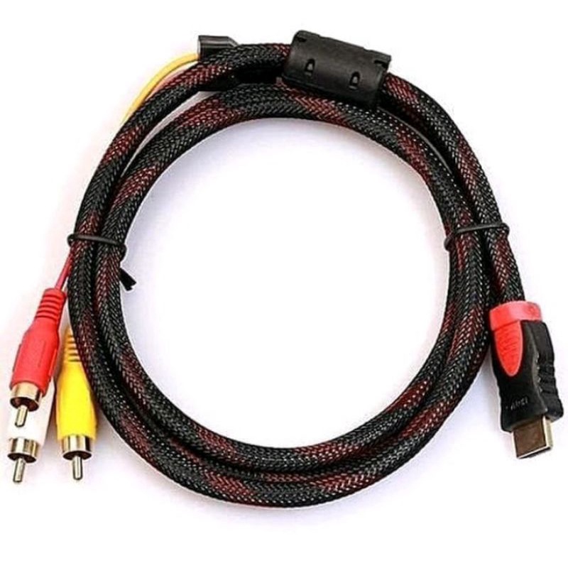 Jual Kabel HDMI/HDTV tp 3 AV 1,5 Meter/Kabel HDMI/HDTV to RCA 3 Way 1,5 ...