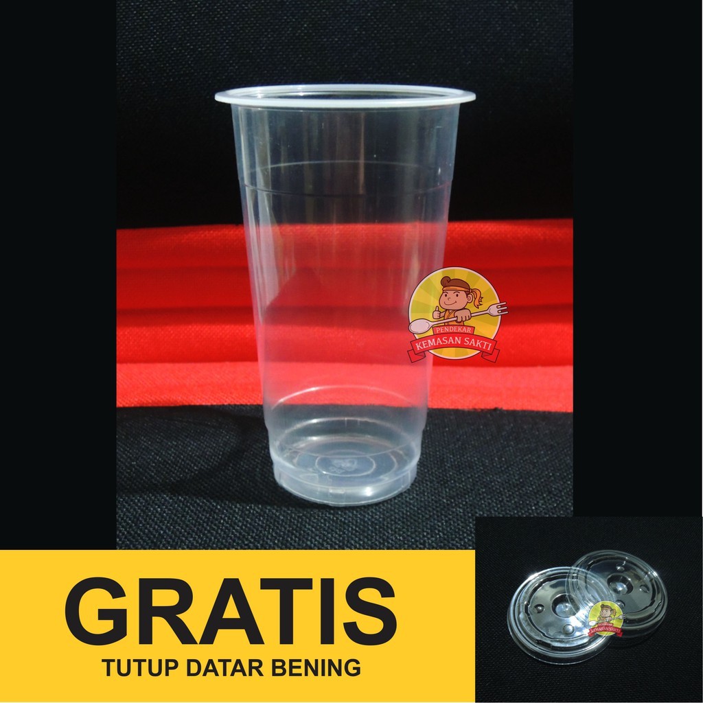 Jual Cup 22 oz isi 50 / Gelas Plastik 22 oz / Cup Thai Tea 22 oz ...