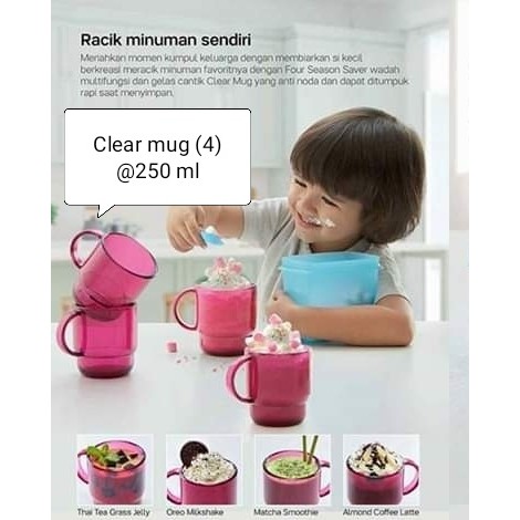Jual Clear Mug - Tupperware (isi 4 pcs) | Shopee Indonesia