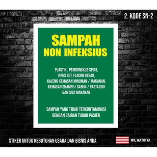 Jual Stiker rumah sakit sticker label tong sampah medis infeksius ( Min ...