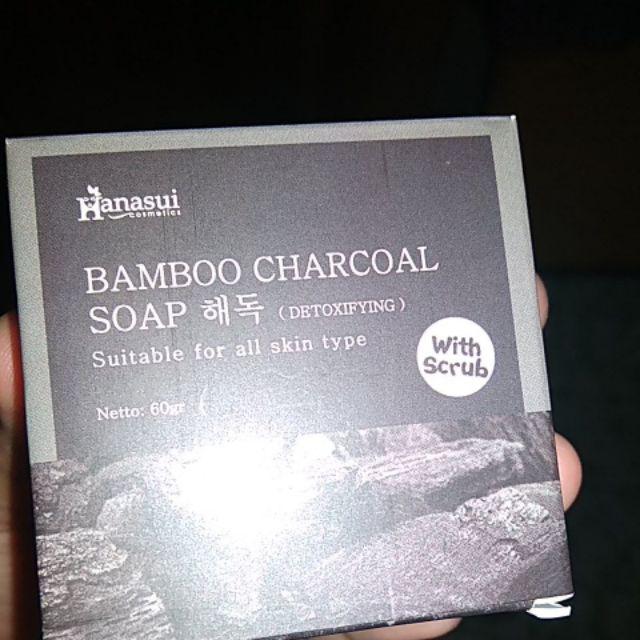[ HANASUI ] BAMBOO CHARCOAL soap with Scrub ~ SABUN ARANG BPOM | Shopee ...