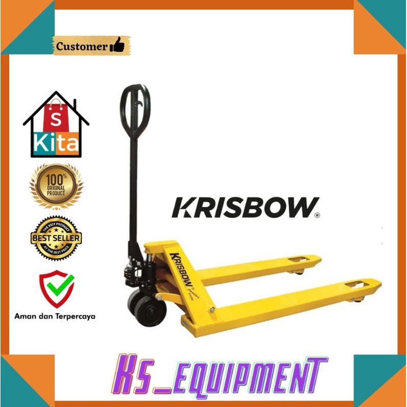 Jual Krisbow Troli Hand Pallet 2 Ton 162 x 68,5 x 40 cm Alat Angkat ...