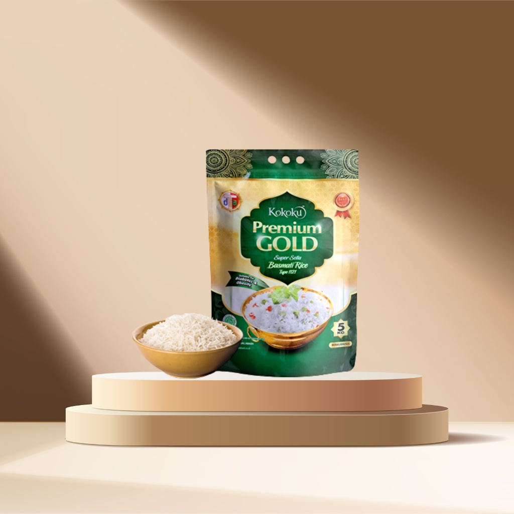 Jual KOKOKU - Beras Basmati Premium Gold 5kg NON Vacuum | Shopee Indonesia