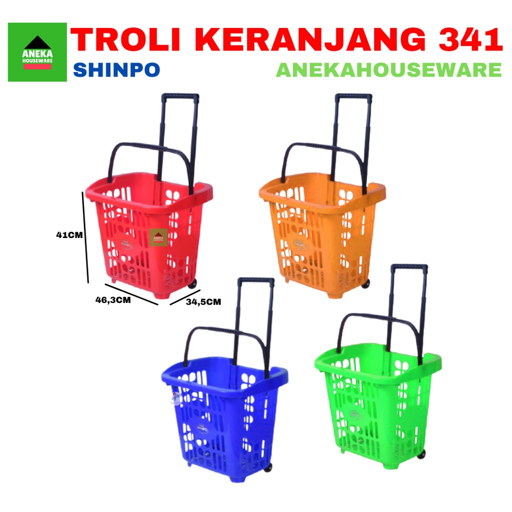 Jual Keranjang Belanja Pasar Supermarket / Troli barang 341 Shinpo ...