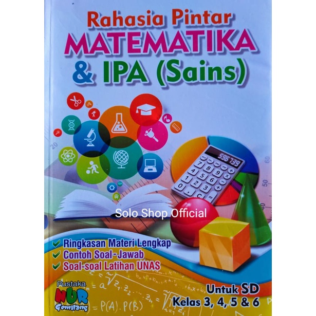 Jual Buku Rahasia Pintar Matematika Dan IPA SAINS Untuk SD Kelas 3 4 5 6 Ringkasan Materi ...