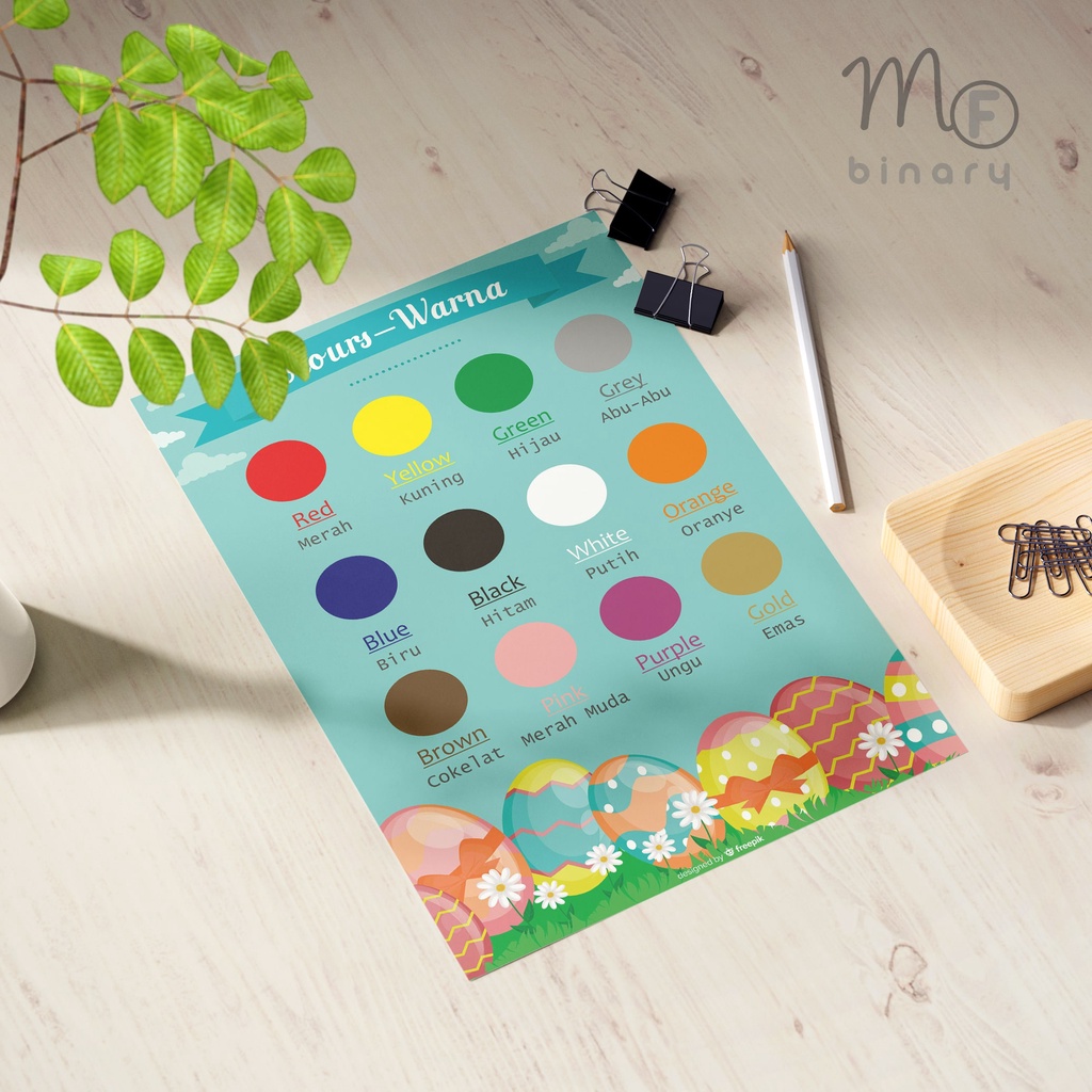 Jual Poster Mengenal Warna | Edu-09 | Poster Edukasi Anak | Shopee ...