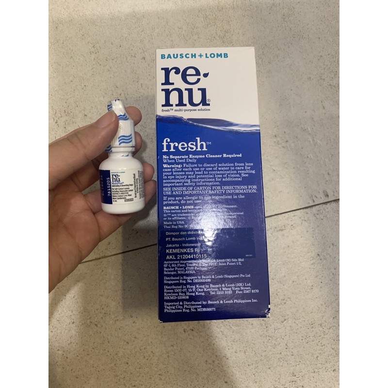 Jual Bausch + Lomb Renu Fresh Air Softlen Multi Purpose Solution FREE ...