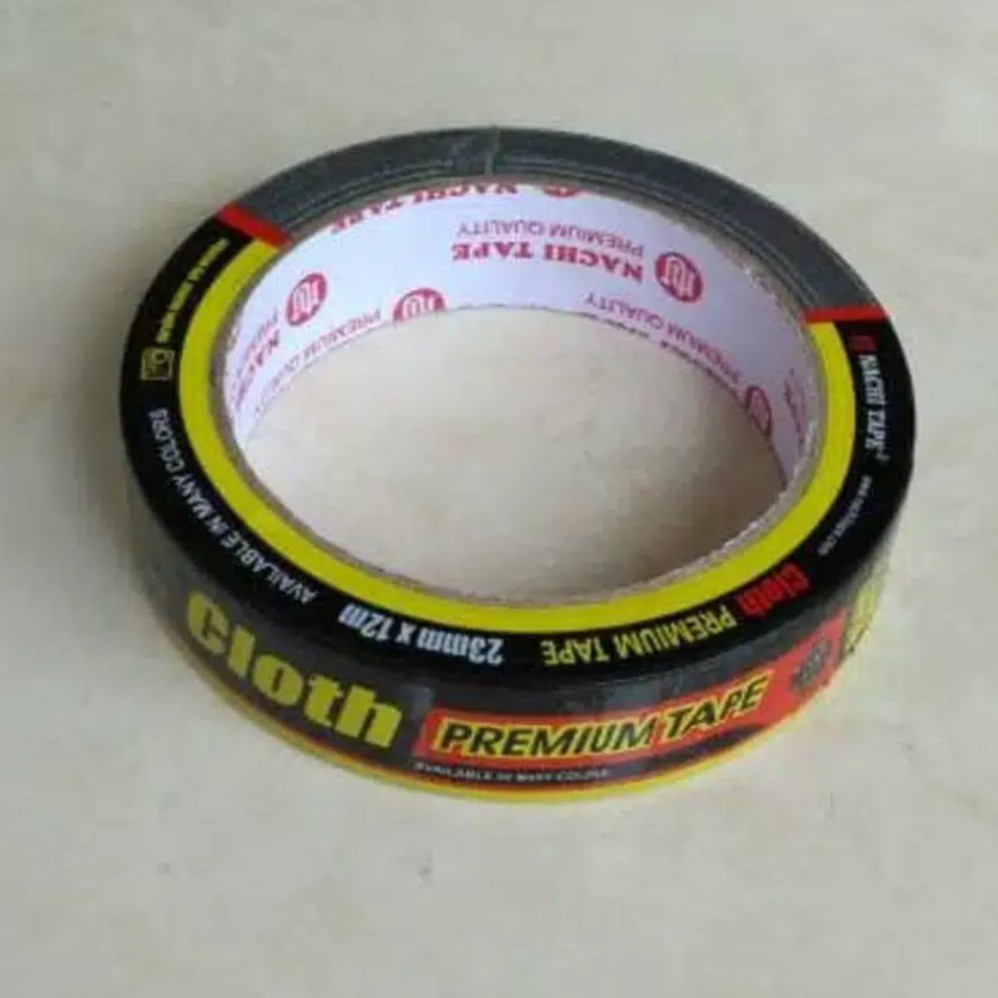 Jual Lakban Kain Hitam Isolasi Tape Nachi 1" x 12 Meter (23 mm x 12 ...