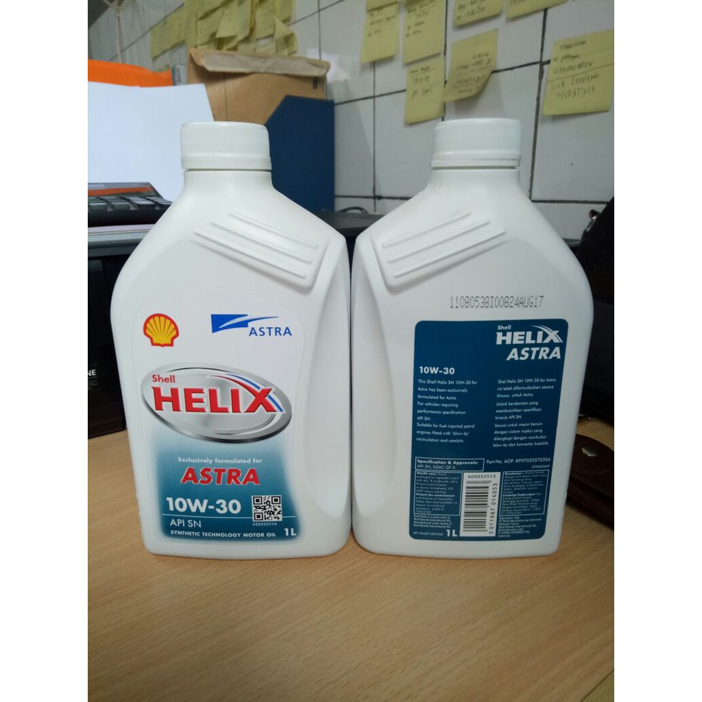 Jual Oli Shell Astra SAE 10w30 API SN Original kemasan 1 Liter | Shopee ...