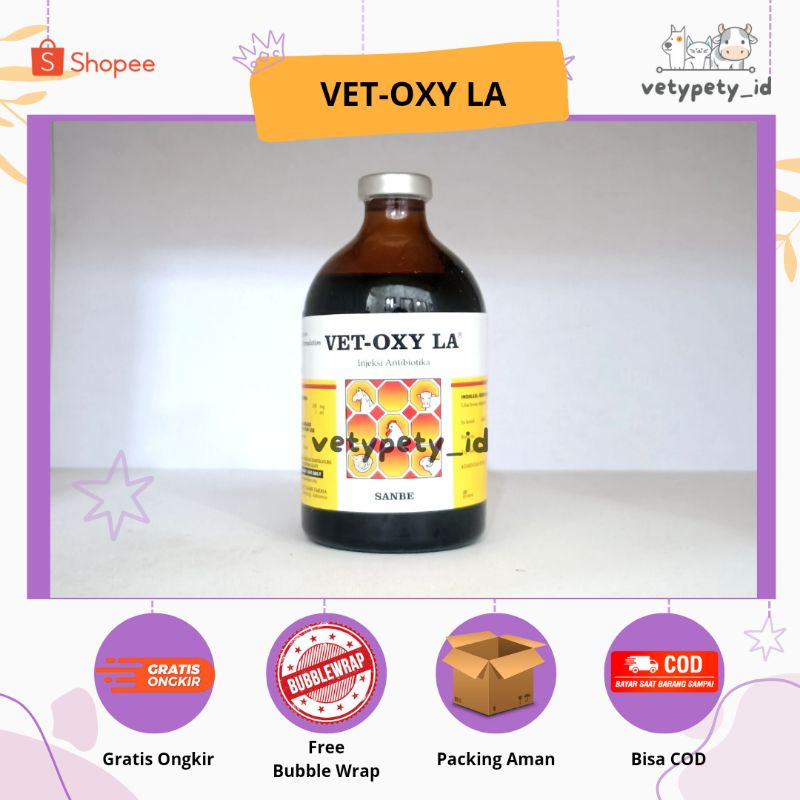 Jual VET-OXY LA 50 ml dan 100 ml - Obat Hewan Long Acting Vet Oxy ...