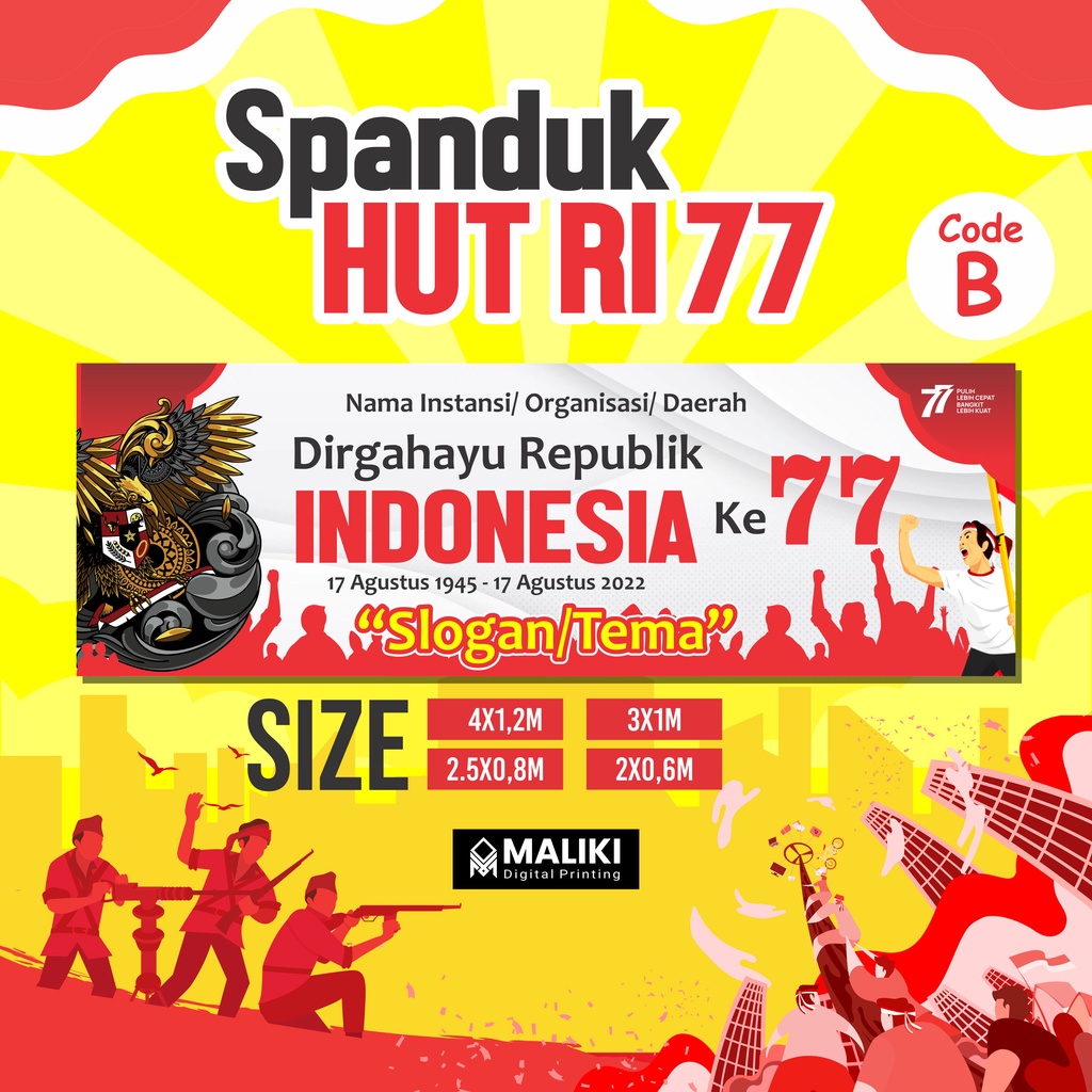 Jual SPANDUK HUT RI KEMERDEKAAN AGUSTUSAN BANNER | Shopee Indonesia