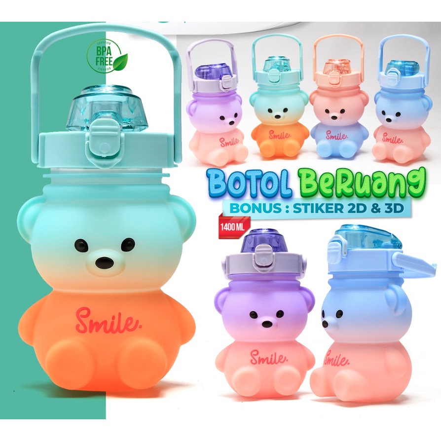 Jual Botol Minum Gemoy Motif Tedy Bear Beruang 1400ML Botol Motivasi ... Jual Botol Minum Gemoy Motif Tedy Bear Beruang 1400ML Botol Motivasi ...