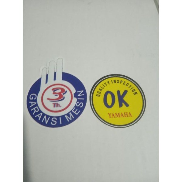 Jual stiker garansi yamaha(1 set/2 pcs) | Shopee Indonesia