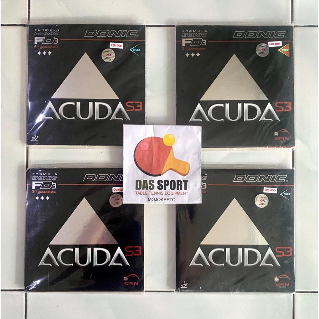 Jual KARET DONIC ACUDA S3 SPON MAX RP 510.000 | Shopee Indonesia