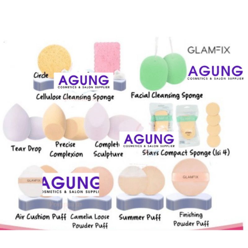 Jual Glam Fix Fabulous Beauty Sponge / Powder Puff / Brush Set ...