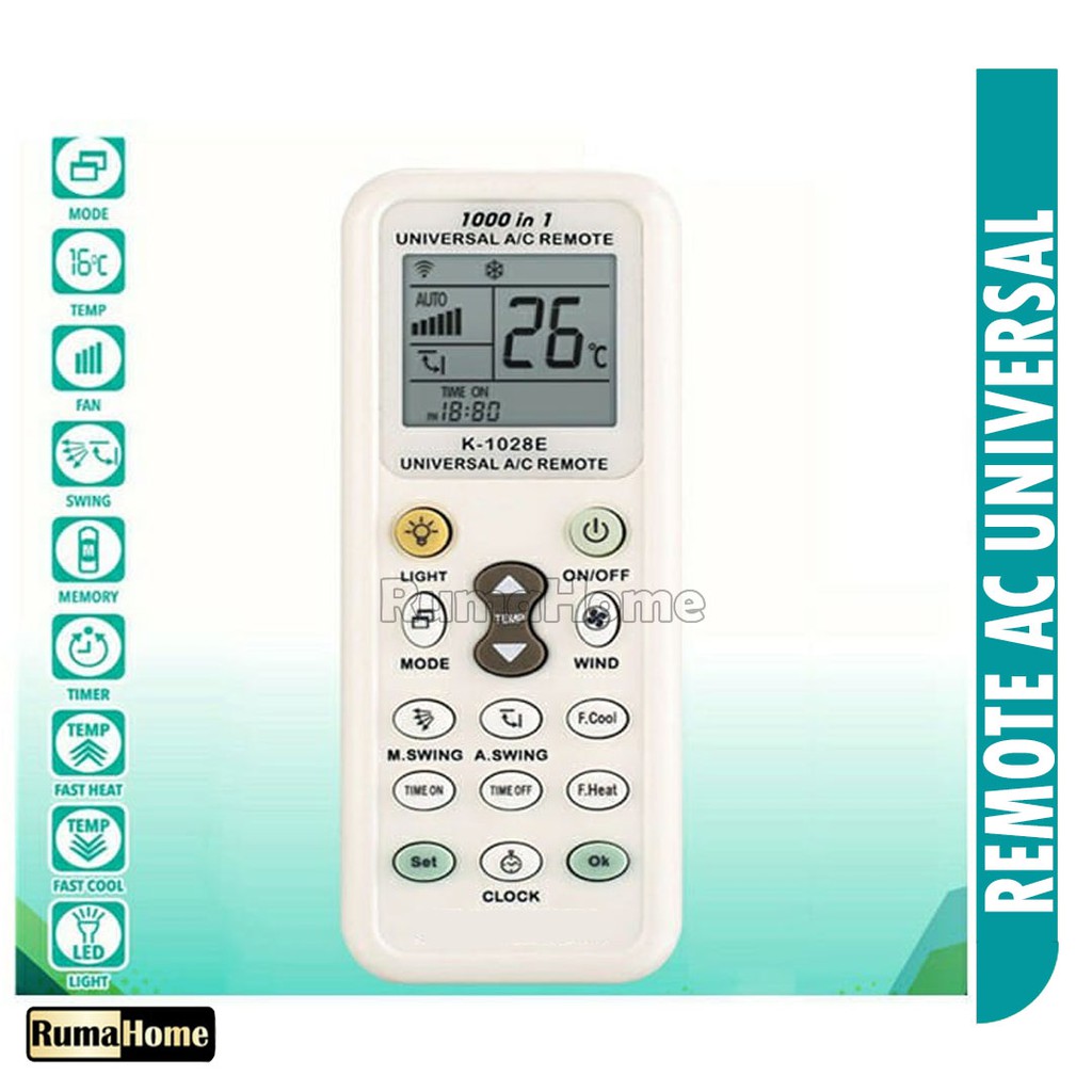 Jual Remote AC UNIVERSAL SEMUA MEREK AC/ multi remote ac, AC remote ...