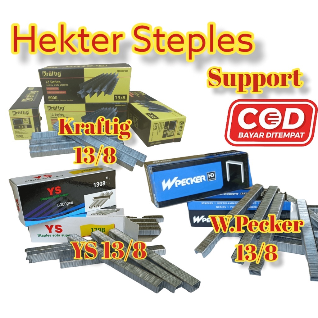 Jual ISI REFILL STAPLES HEKTER KRAFTIG YS WPECKER BESAR BUAT KAYU JOK ...