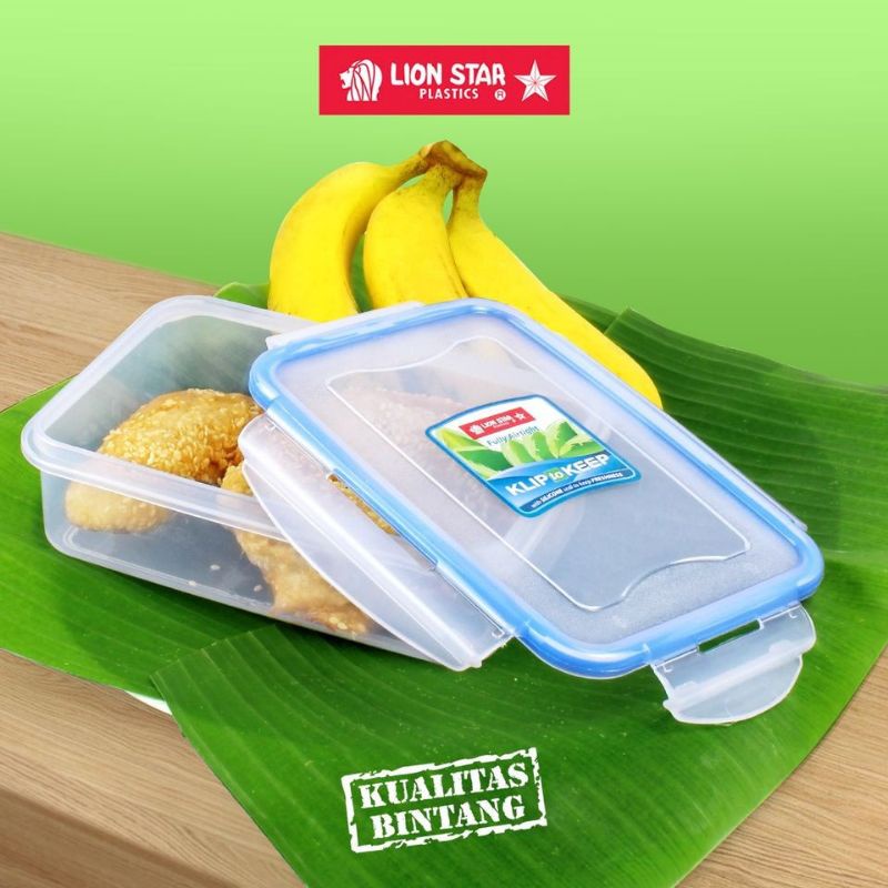 Jual Box Plastik Kotak Makanan Transparan Lion Star Klip To Keep 600 ml ...