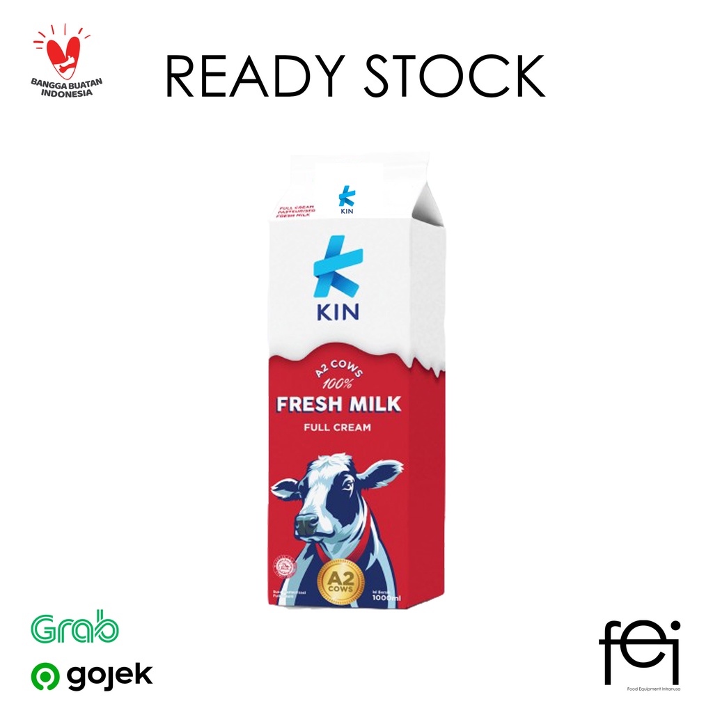 Jual Kin fresh milk pasteurised full cream 1000 ml | susu kin | Shopee ...
