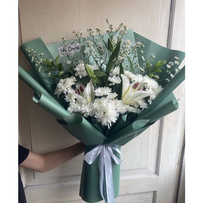 Jual White Lily Bouquet | Shopee Indonesia