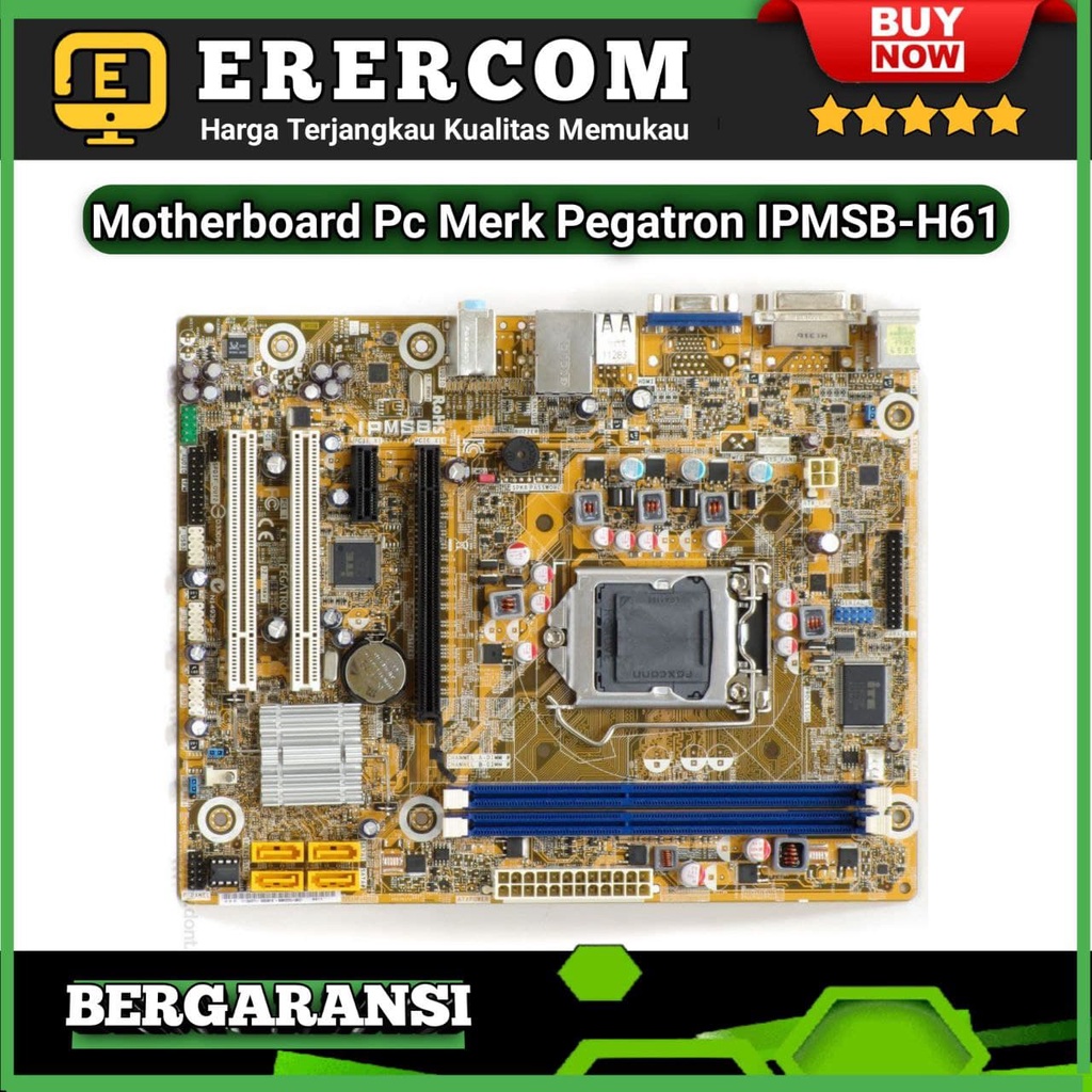 Jual Motherboard Mobo Mainboard Pc Merk Pegatron IPMSB-H61 Socket 1155 support gen 2 gen 3 ...