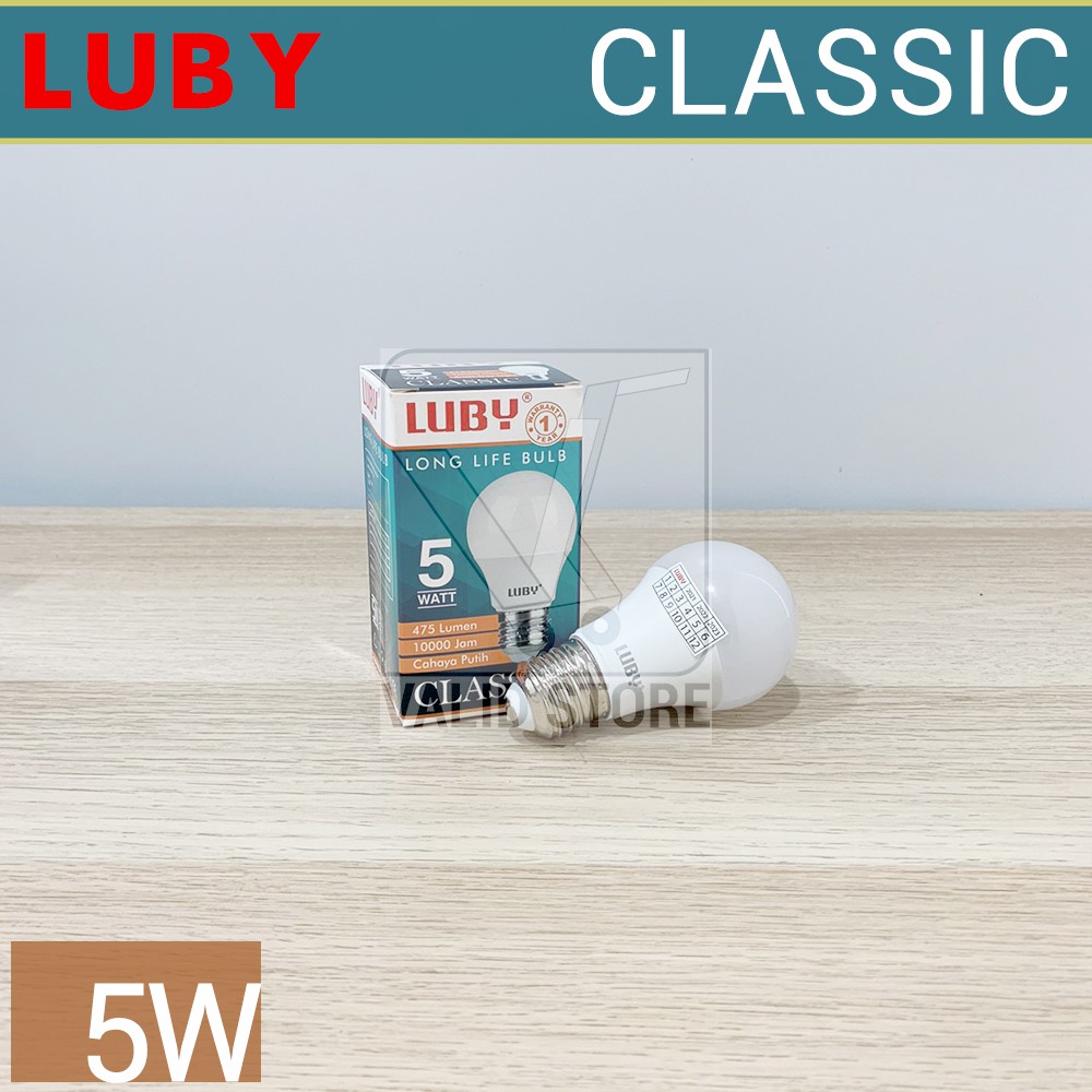 Jual Luby Classic Lampu LED cahaya putih 5W / 5 Watt | Shopee Indonesia