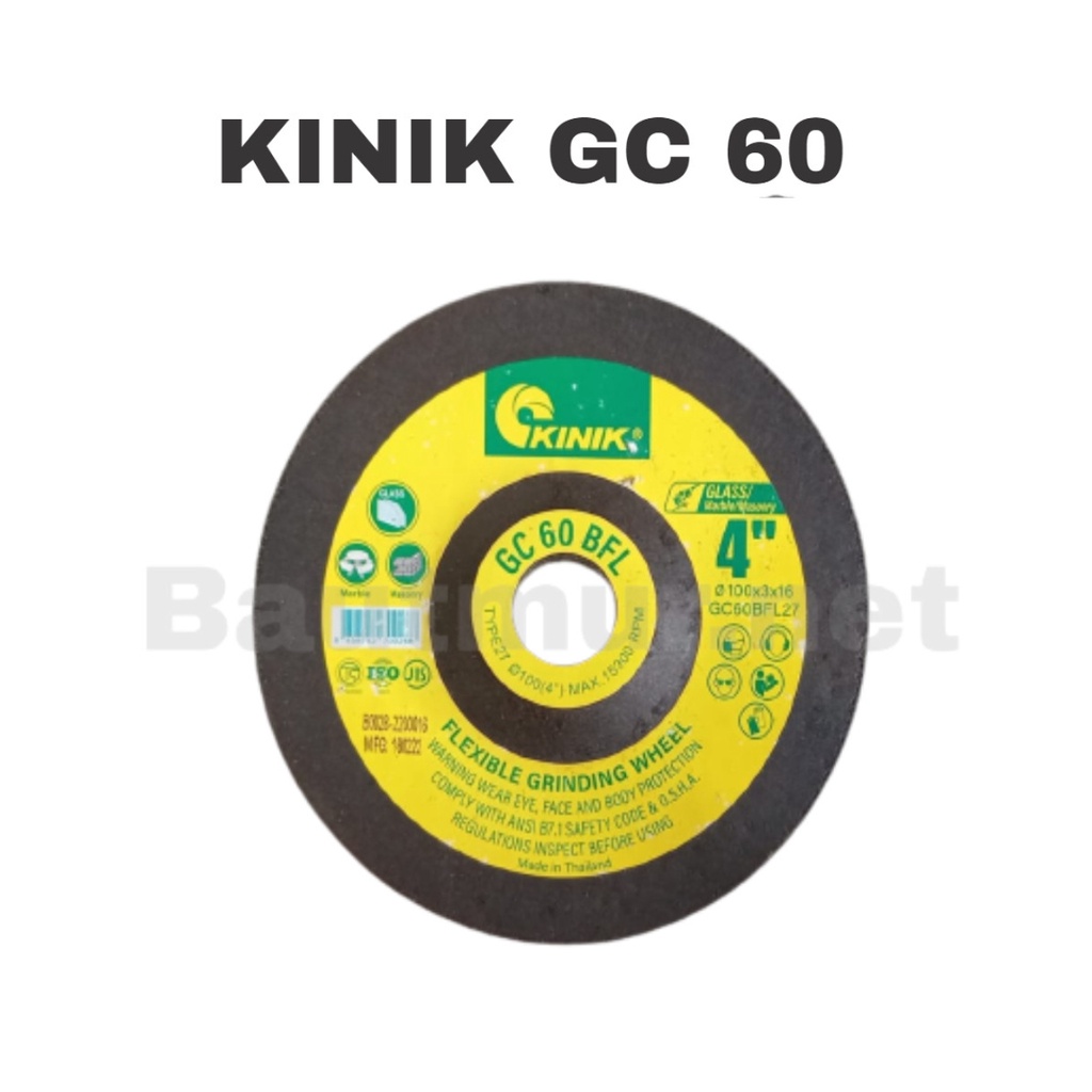 Jual Batu Gerinda KINIK Flexible 4" GC 60 - Grinding Wheel GC Grit 60 ...