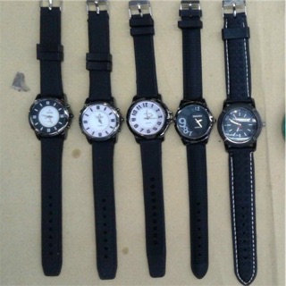 JAM TANGAN FASHION DIAMETER KECIL ALL BLACK | Shopee Indonesia