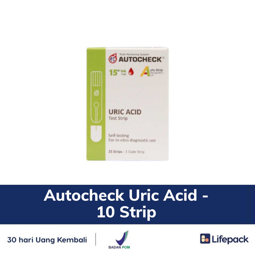 Jual Autocheck Uric Acid - 10 Strip - Alat Tes Kadar Asam Urat ...