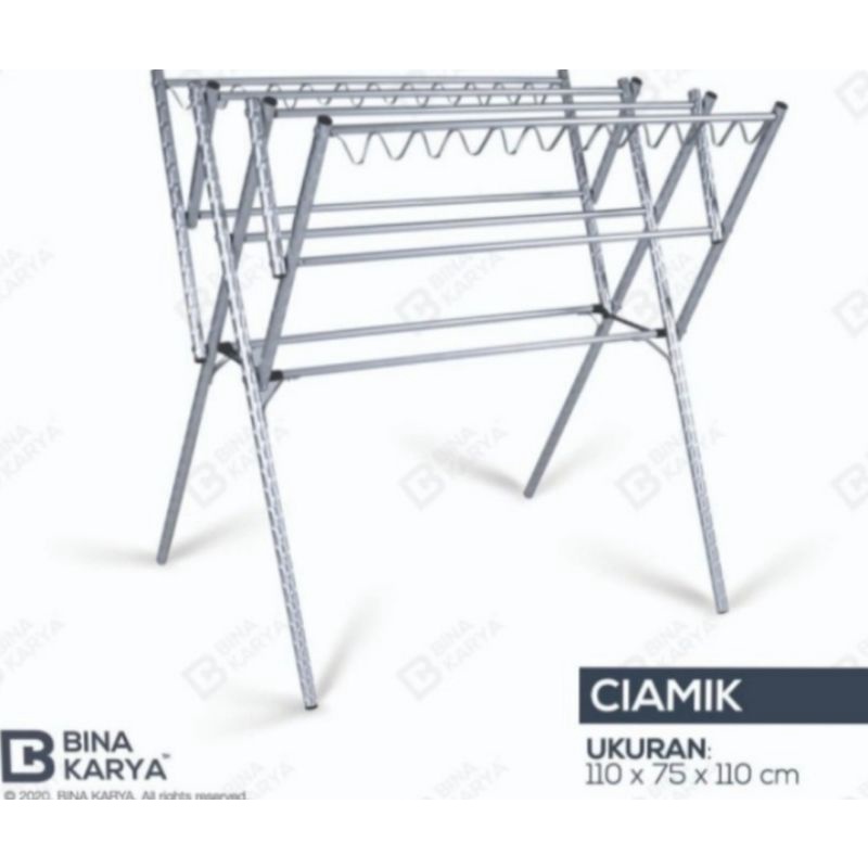 Jual JEMURAN ALUMUNIUM SPIRAL CIAMIK 110CM. by BINA KARYA | Shopee ...