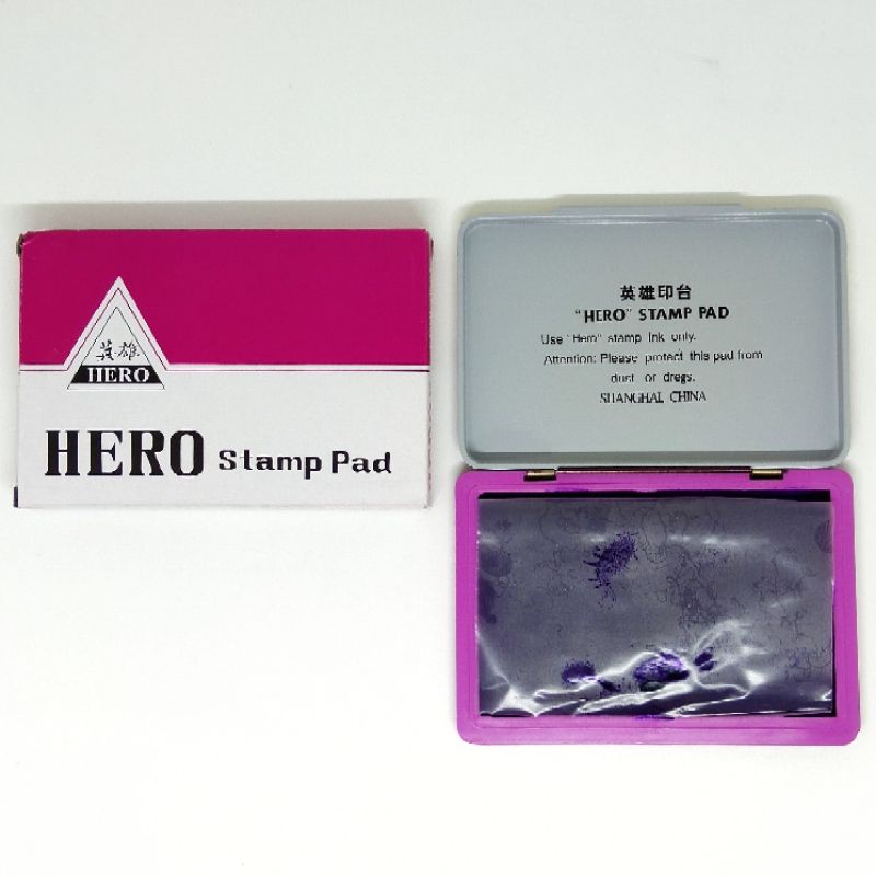 Jual Stempel HERO BESAR E1460 Bantalan Tempat Stampel Stamp Pad ( Tinta Violet ) | Shopee Indonesia