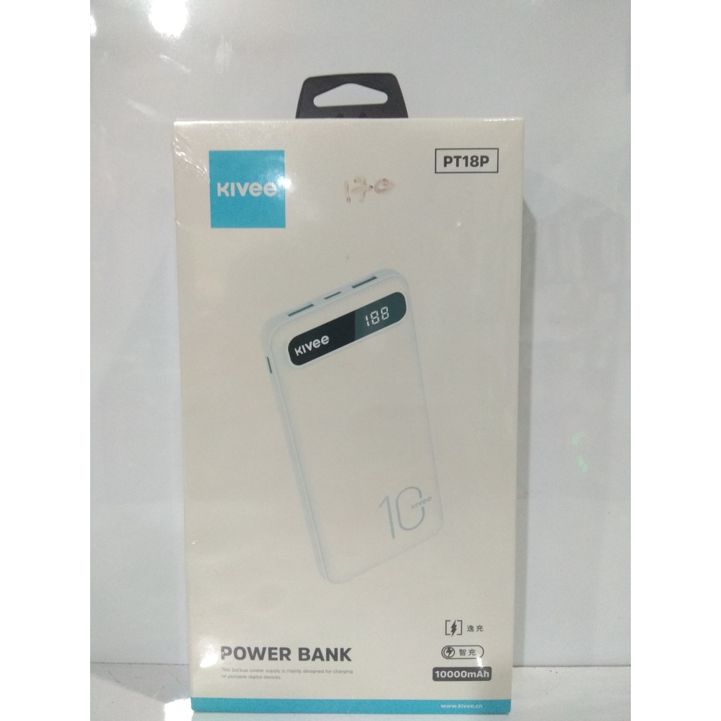 Jual Kivee Powerbank 10000Mah 2 Output Kv-Pt18P With Digital Led Fast ...