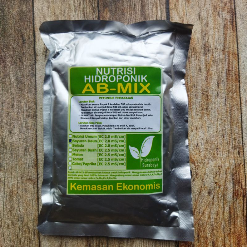 Jual AB Mix Hidroponik Sayuran Daun dan buah Kemasan Ekonomis Untuk 100 ...