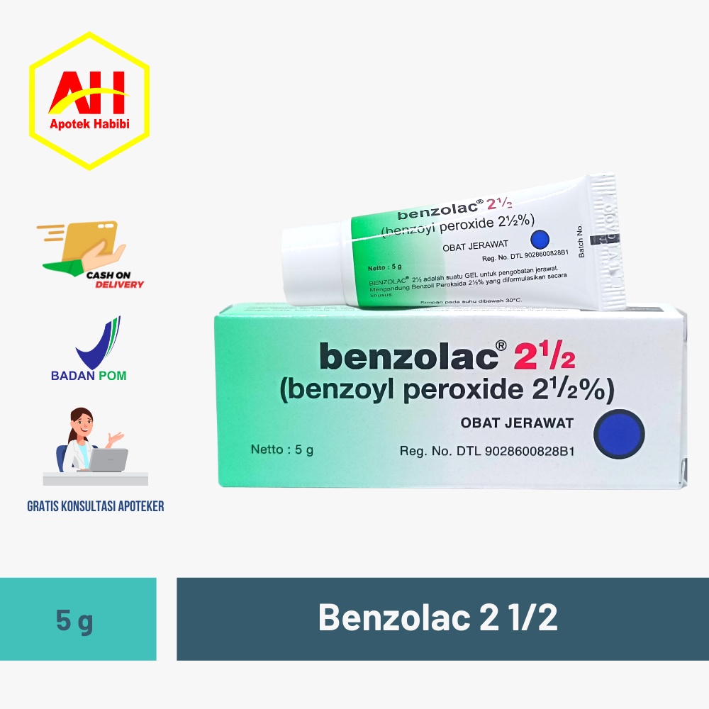 Jual BENZOLAC 2.5% GEL 1 TUBE 5 G BENJOLAK BENJOLAC BENZOLAC 5% GEL 1 ...