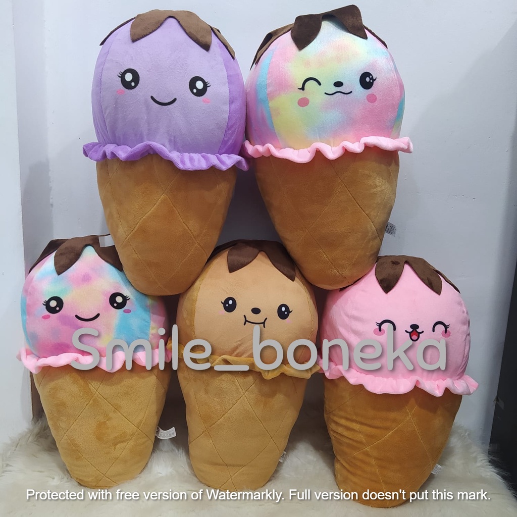 Jual SB/Boneka Bantal Boba Ice Cream Coklat Chocolate Anggur Rainbow ...