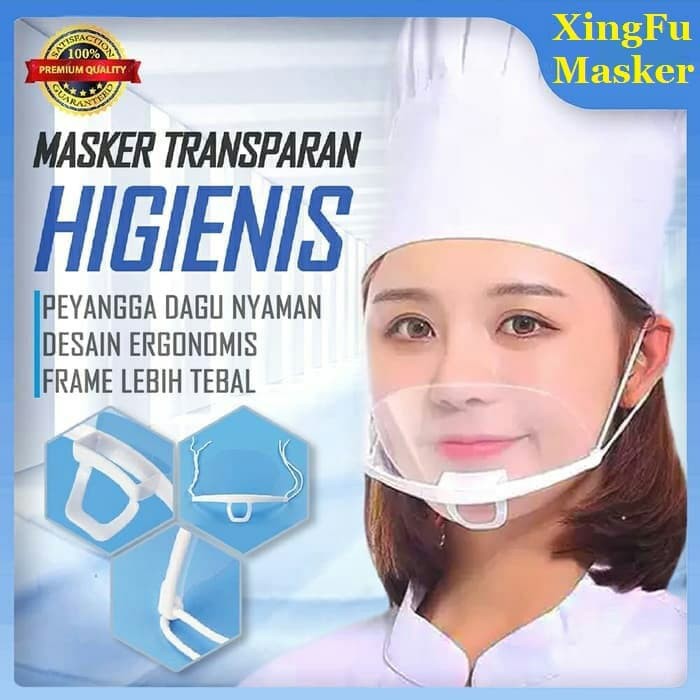 Jual Masker Transparan MASKER MULUT MIKA PLASTIK KOKI RESTORAN MASAK ...