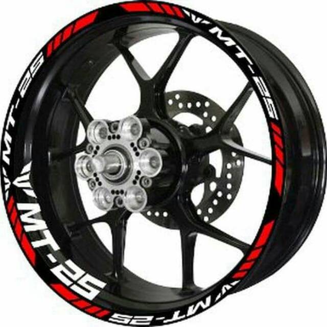 Jual Promo Stiker velg custom Mt-25 sticker lis whell rim | Shopee ...