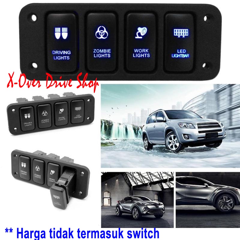 Jual Toyota switch panel 4 slot untuk saklar ukuran 40x20 mm Indonesia ...