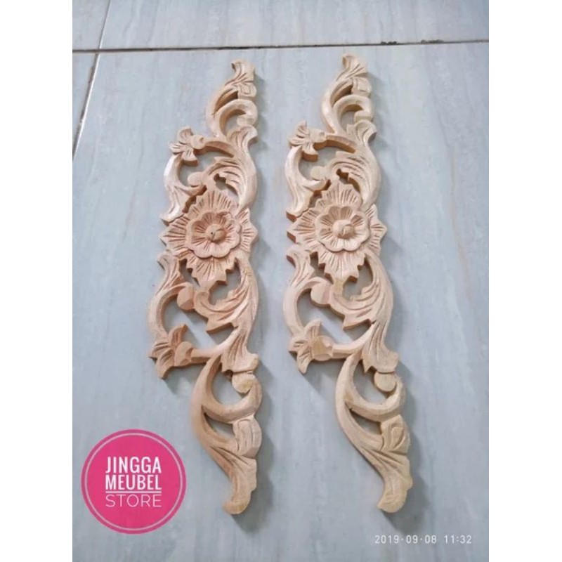 Jual Ornamen Ukir Ornamen Kayu Ukir Tempel Ukir Loster Bofen Jendela ...