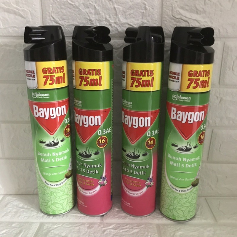 Jual BAYGON Aerosol 675ml Green Tea & White Orchid Flower Garden ...